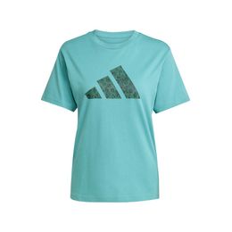 adidas Sportswear Funktionsshirt Damen Gr&ouml;&szlig;e M t&uuml;rkis / dunkelgr&uuml;n / schwarz