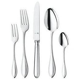 Besteck-Set WMF "Premiere in klassisch-eleganter Optik, ergonomisch, Wellenschliff", silber (edelstahlfarben), 66 Stk., Cromargan Edelstahl Rostfrei 18/10, Essbesteck-Sets, sp&uuml;lmaschinengeeignet, optimale Sch&auml;rfe, hochwertiger Besteckkasten