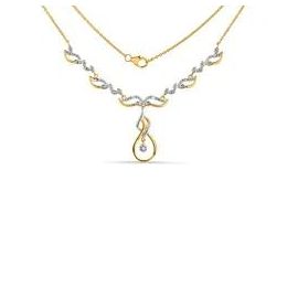 Collier Lady, silber (silber vergoldet 925), Halsketten, Damen, Silber 925 (Sterlingsilber), Collier