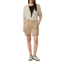 s.Oliver Damen Chinoshorts, beige, Gr. 44, unifarben, Obermaterial: 98% Baumwolle, 2% Elasthan, Hosen, Sommerhose mit geflochtenem G&uuml;rtel