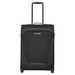 Handgep&auml;ck-Trolley Travelite "JETPACK Multi Light 2 Cabin Handgep&auml;ck Koffer", Gr. B/H/T: 40cm x 55cm x 20cm 41 l, schwarz, Polyester, unifarben mit Farbeins&auml;tzen, Koffer, Weichgep&auml;ck, passend f&uuml;r Ryanair, Condor und viele g&auml;ngige Airlines