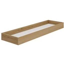 Bettschubkasten GAMI "OTELLO", beige (helvezia eiche nachbildung), B:160cm H:15cm T:47cm, Holzwerkstoff, Schubladen, Bettschubkasten, Bettschublade zur Aufbewahrung