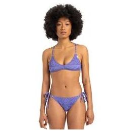 Bikini-Hose Quiksilver "Clickity Clack", Damen, Gr. S, US-Gr&ouml;&szlig;en, dusted peri global heat 64x64, Obermaterial: 87% Nylon, 13% Elasthan;, Badehosen Bikini-Hose