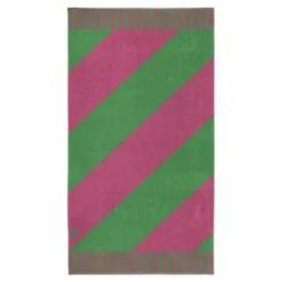Strandtuch Seahorse "Colorblock Stripe", pink, B:100cm L:180cm, gewebte Ware, Baumwolle, Handt&uuml;cher, 100x180, f&uuml;r Strand und Pool, Trendy summer design