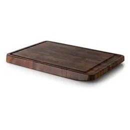 Tranchierbrett CONTINENTA "Walnuss, Stirnholz", braun (natur), B:32,5cm H:3,5cm L:46cm, Holzwerkstoff, Schneidebretter, mit Saftrille und gro&szlig;er Auffangmulde