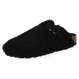 Pantolette Shepherd "Shepherd Pantoletten Lammfell", Damen, Gr. 39, schwarz, Lammfell, Schuhe Pantolette