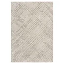 Teppich FLAIR RUGS "Remy", creme, B:120cm H:12mm L:170cm, Kunstfaser, Teppiche, Teppich, Hoch-niedriger Flor in Wolle-Optik