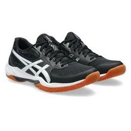 Hallenschuh asics "GEL-ROCKET 12", Damen, Gr. 38, schwarz-wei&szlig; (schwarz, wei&szlig;), Synthetik, Schuhe Hallenschuh, besonders geeignet f&uuml;r Handball und Volleyball