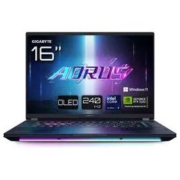 Gigabyte Gaming-Notebook "Gigabyte AORUS MASTER 16 BYHC5DEE65SP(P)", schwarz tide, 32 GB RAM 1.000 GB SSD, Core Ultra 9, Windows 11, Notebooks