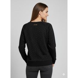 Ragwear Damen Sweatshirt "JOHANKA MULTIDOTS O", schwarz, Gr. S, bedruckt, gepunktet, Sweatware, Obermaterial: 70% Baumwolle, 30% Polyester,