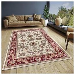 Teppich Hanse Home "Reni", rot (creme,rot), B:57cm H:8mm L:90cm, Jute, Polyester, Polypropylen (PP), Teppiche, Teppich, L&auml;ufer, Orientalisch, Kurzflor, Wohnzimmer, Schlafzimmer, Esszimmer