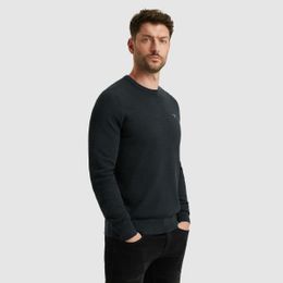 PME-Legend PME LEGEND Herren Rundhalspullover, schwarz, Gr. XXL, unifarben, Web, Obermaterial: 50% Baumwolle, 50% Modal, Pullover, mit Logo Stickerei