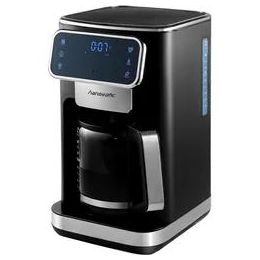 Hanseatic Filterkaffeemaschine "HCMD151100BD", schwarz (silber, schwarz), 1,5 l, 12, Kaffeemaschinen, auch f&uuml;r Eiskaffee geeignet, Timerfunktion
