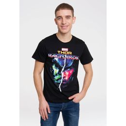 logoshirt Herren T-Shirt "Marvel - Thor Ragnarok", schwarz, Gr. XS, bedruckt, 100% Baumwolle, Shirts, mit coolem Thor-Frontprint