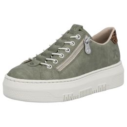 Rieker Damen Plateausneaker, Gr. 37, gr&uuml;n, Lederimitat, Schuhe