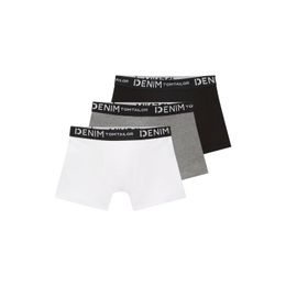 Herren Boxershorts, Tom Tailor Denim, Gr. S, grau, Jersey, Obermaterial: 95% Baumwolle, 5% Elasthan, unifarben, Unterhosen, mit Logo-Stretchbund