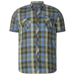 Jan Vanderstorm Herren Kurzarmhemd "Kurzarmhemd THIADE", blau, Gr. 7XL, Obermaterial: 100% Baumwolle CO., Hemden