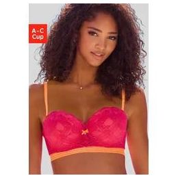 Push-up-BH Vivance, Damen, Gr. 70, Cup B, pink, Spitze, Obermaterial: 70% Polyamid, 20% Polyester, 10% Elasthan, BHs Push-up-BH, mit B&uuml;gel und mit 4 Tragevarianten, Multiway-BH, Dessous