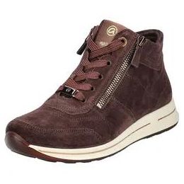 Sneaker Ara "Ara Sneaker Veloursleder", Damen, Gr. 40, marone, Veloursleder, Schuhe Sneaker