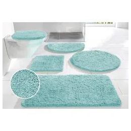 Badematte OTTO HOME "Inga, Badezimmer Teppich, Badvorleger" Gr. 3, hellblau, H:20mm, Polyester, Badematten, Badematte, Badteppich, unifarben, weich, als halbrund und rechteckig erh&auml;ltlich