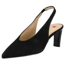 H&ouml;gl Slingpumps H&Ouml;GL "H&ouml;gl Pumps Veloursleder", Damen, Gr. 38,5, schwarz, Veloursleder, Schuhe Slingpumps
