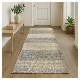 Teppich "Natural Bengal", beige (natur,taupe,grau), B:80cm H:10mm L:300cm, Jute, MyFlair M&Ouml;BEL & ACCESSOIRES, Teppiche, Teppich, Juteteppich, Wendeteppich, handgeflochten, gestreift, auch als L&auml;ufer