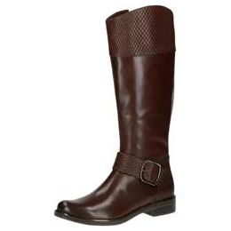 Stiefel Caprice "Caprice Stiefel Leder", Damen, Gr. 36, dunkelbraun, Leder, Schuhe Stiefel