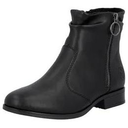 Stiefelette Rieker, Damen, Gr. 38, schwarz, Lederimitat, unifarben, Schuhe Stiefelette, Boots, Blockabsatz, mit Innenrei&szlig;verschluss