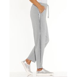 Classic Basics Damen Sweathose, grau, Gr. 56, meliert, 88% Baumwolle, 12% Polyester, Hosen