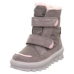 Winterstiefel Superfit "FLAVIA, WMS: mittel", Damen, Gr. 33, hellgrau, Leder, Polyester, Veloursleder, Schuhe Winterstiefel, Stiefel mit wasserdichtem GORE TEX, Gr&ouml;&szlig;enschablone zum Download