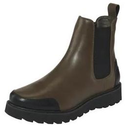 Chelseaboots Roxy "IDALIE", Damen, Gr. 40, schwarz, khaki, Synthetik, Schuhe Chelseaboots, Winterschuhe, Ankleboots, Stiefelette