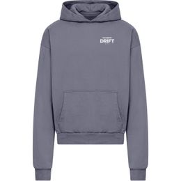 MisterTee Herren Kapuzensweatshirt "MisterTee The Perfect Drift Ultra Heavy Cotton Box Hoody", grau, Gr. S, bedruckt, 100% Baumwolle, Sweatshirts