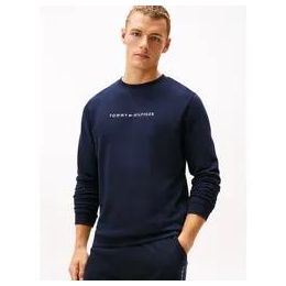 Sweatshirt "TRACK TOP", Herren, Gr. L (52), blau (desert sky), Sweatware, Obermaterial: 50% Baumwolle, 50% Polyester, Tommy Hilfiger UNDERWEAR, regular fit h&uuml;ftbedeckend, Rundhals, Rippb&uuml;ndchen, Sweatshirts Sweatshirt, Loungesweatshirt, Rundhals, regular fit, schlichtes Design