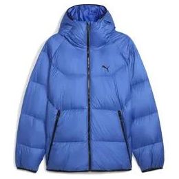 Daunenjacke Puma "Daunen-Pufferjacke mit Kapuze Herren", Herren, Gr. XL, blau (mountain blau), Obermaterial: 100% Polyester. Futter: 100% Polyester. F&uuml;llung: 10% Federn, 90% Entendaunen. Kapuzenf&uuml;llung: 100% Polyester. Seitentasche &ndash; Unten: 100% Polyester, Jacken Daunenjacke