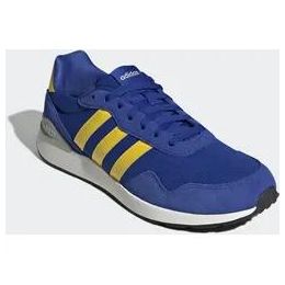 Sneaker Adidas SPORTSWEAR "RUN 60S 4.0", Herren, Gr. 42, gelb (semi lucid blau, gelb, grau two), Leder, Textil, Schuhe Sneaker