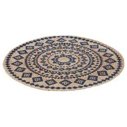 Teppich LUXOR living "Mamda, Juteteppich" Gr. 10, beige (naturfarben), H:4mm &Oslash;:120cm, Jute, Teppiche, Teppich, Flachgewebe, handgeflochten, Flecht Design, Naturfaser, Boho-Style