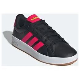 Sneaker Adidas SPORTSWEAR "GRAND COURT 3.0 KINDER UND TEENS", M&auml;dchen, Gr. 38,5, core schwarz, lucid rot, lucid lemon, Synthetik, Textil, Schuhe Sneaker, f&uuml;r Kinder & Jugendliche