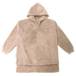 Badeponcho "Polar Bear", braun (macchiato), L:87cm, Kunstfaser, Castell - MARKENBETTW&Auml;SCHE, Hausm&auml;ntel, Sherpa Teddy Fleece Hoodie, Kuschelhoodie, Kuscheldecke, weich+w&auml;rmend