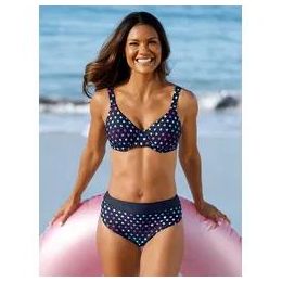 B&uuml;gel-Bikini-Top feel good, Damen, Gr. 42, Cup B, pink (marine, magenta, bedruckt), Elasthan, Polyamid, Bikini-Oberteile