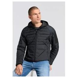 Steppjacke BOSS Green "OW Urbanex JT HD", Herren, Gr. 3XL, dunkelblau402, Web, Obermaterial: 100% Polyester, unifarben, regular fit normal, hoch geschlossener Ausschnitt, elastischer Bund, Jacken Steppjacke, Kapuze, Regular Fit, reflektierende Details