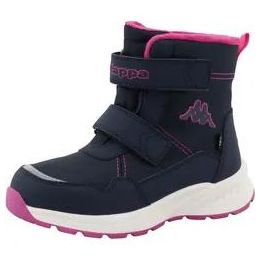 Winterboots Kappa "Ruth", M&auml;dchen, Gr. 33, blau (navy, pink), Synthetik, Schuhe Winterboots, Winterschuhe, Winterstiefel, Snowboots, gef&uuml;ttert, wasserdicht