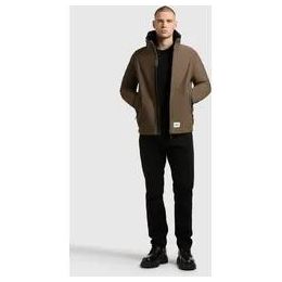 Blouson Khujo "HUEY", Herren, Gr. S, dull gr&uuml;n, 83% Polyester, 17% Elasthan, unifarben, eingesetzt elastischer Bund mit Windstopper, Jacken Blouson
