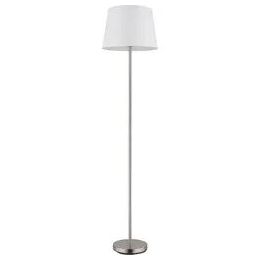 NOWA Stehlampe "JORIS", silber (silberfarben), 1, &Oslash; 35cm H: 151cm, 1 Stk., Leuchten, Stehleuchte, Textil, Wohnzimmer, Schlafzimmer, Fu&szlig;trittschalter, Stehlampe