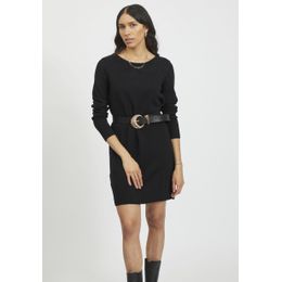 Vila Damen Strickkleid "VIRIL KNIT DRESS"schwarz, Gr. M, Feinstrick, Obermaterial: 50% Viskose, 27% Nylon, 23% Polyester, Kleider, trageangenehme