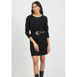 Vila Damen Strickkleid "VIRIL KNIT DRESS"schwarz, Gr. XS, Feinstrick, Obermaterial: 50% Viskose, 27% Nylon, 23% Polyester, Kleider, trageangenehme