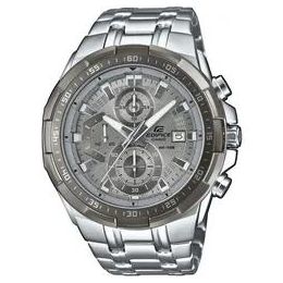 Chronograph Casio EDIFICE, silberfarben, grau, Armbanduhren, Herren, Chronograph, Quarzuhr, Armbanduhr, Herrenuhr, Edelstahlarmband, analog, Tag