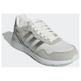 Sneaker Adidas SPORTSWEAR "RUN 60S 4.0", Damen, Gr. 42,5, chalk wei&szlig;, silber metallic, grau two, Leder, Textil, Schuhe Sneaker