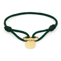 Armband Copenhagen Studios "Schmuck Geschenk Edelstahl Armkette Fabric Link", gelbgoldfarben, gr&uuml;n, Armb&auml;nder, Damen, 21cm, Edelstahl Nylon, Edelstahl, Nylon, Armband
