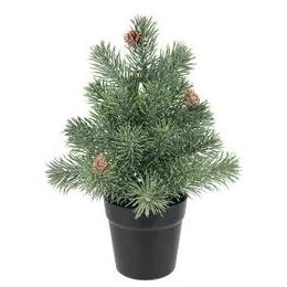 K&uuml;nstlicher Weihnachtsbaum I.GE.A. "Tannenbaum", gr&uuml;n, B:22cm H:32cm, Kunststoff, Weihnachtsb&auml;ume, mit Zapfen im Topf Weihnachtsdeko Kunstbaum Kunsttanne klein Dekobaum