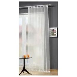 Vorhang Home Wohnideen "ALPHA" Gr. 1, wei&szlig; (wollwei&szlig;), B:140cm H:245cm, Voile, Polyester, Gardinen, HxB: 245x140, preisg&uuml;nstiger Uni-Schlaufenschal